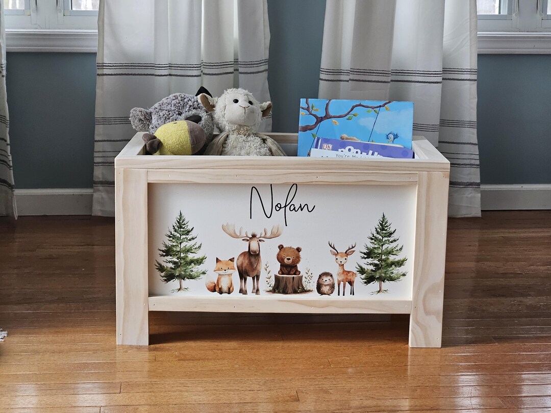 Personalized Toy Box - Wood Toy Box - Toy Storage - 1st Birthday Gift ...