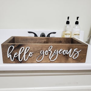 3D Hello Gorgeous Box - Makeup Tray - Bathroom Box - Storage for Makeup ...