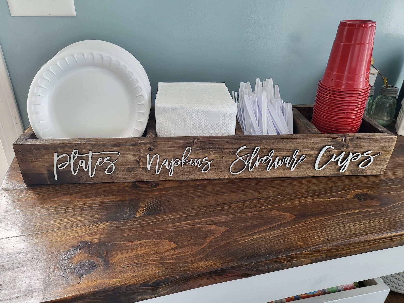 3D Serving Station Box - Patio Food Caddy - Kitchen Storage - Camping ...