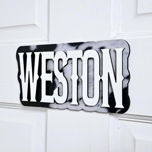 Western Themed Sign, Western Door Name Sign, Western Nursery Decor ...