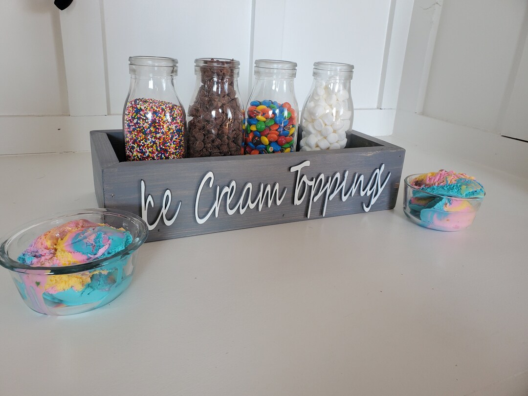 3D Ice Cream Topping Box - Ice Cream Box - Camping Station - Ice Cream ...
