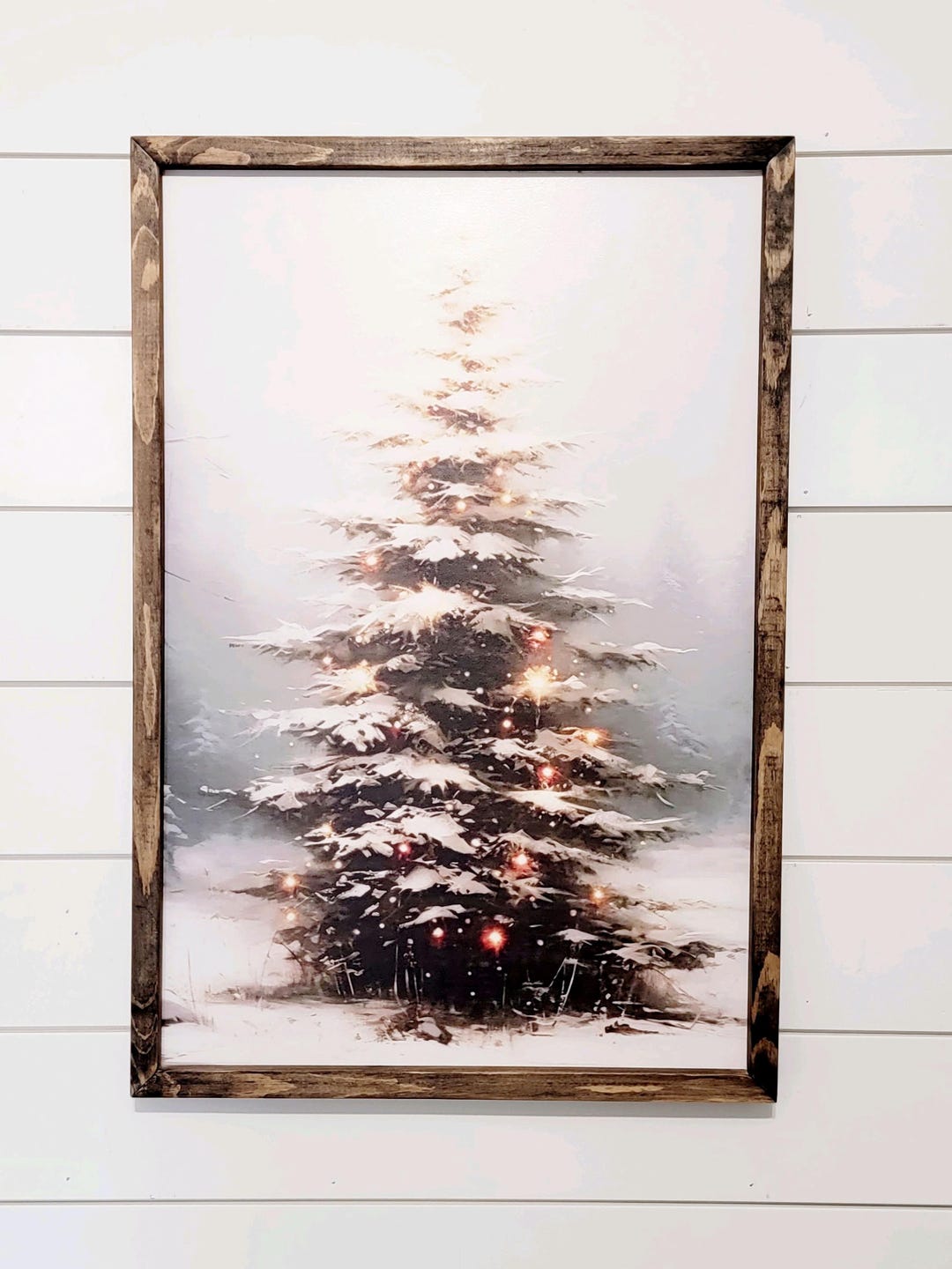 Vintage Christmas Tree Sign, Christmas Signs, Vintage Christmas Decor ...
