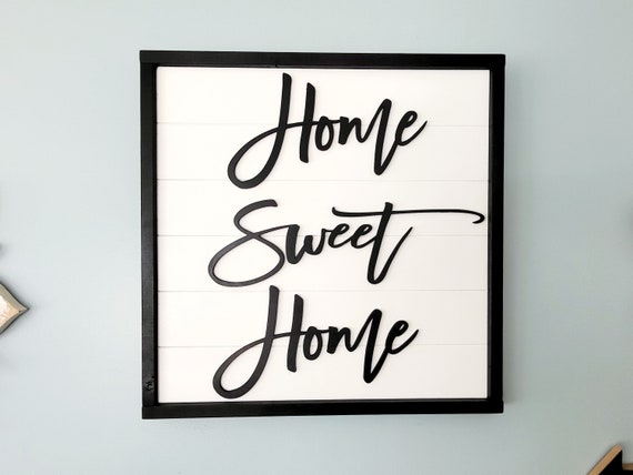 3D Home Sweet Home Sign Above Couch Sign Living Room Signs - Etsy