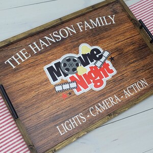 Movie Night Tray - Personalized Tray - Movie Box - Candy Station ...