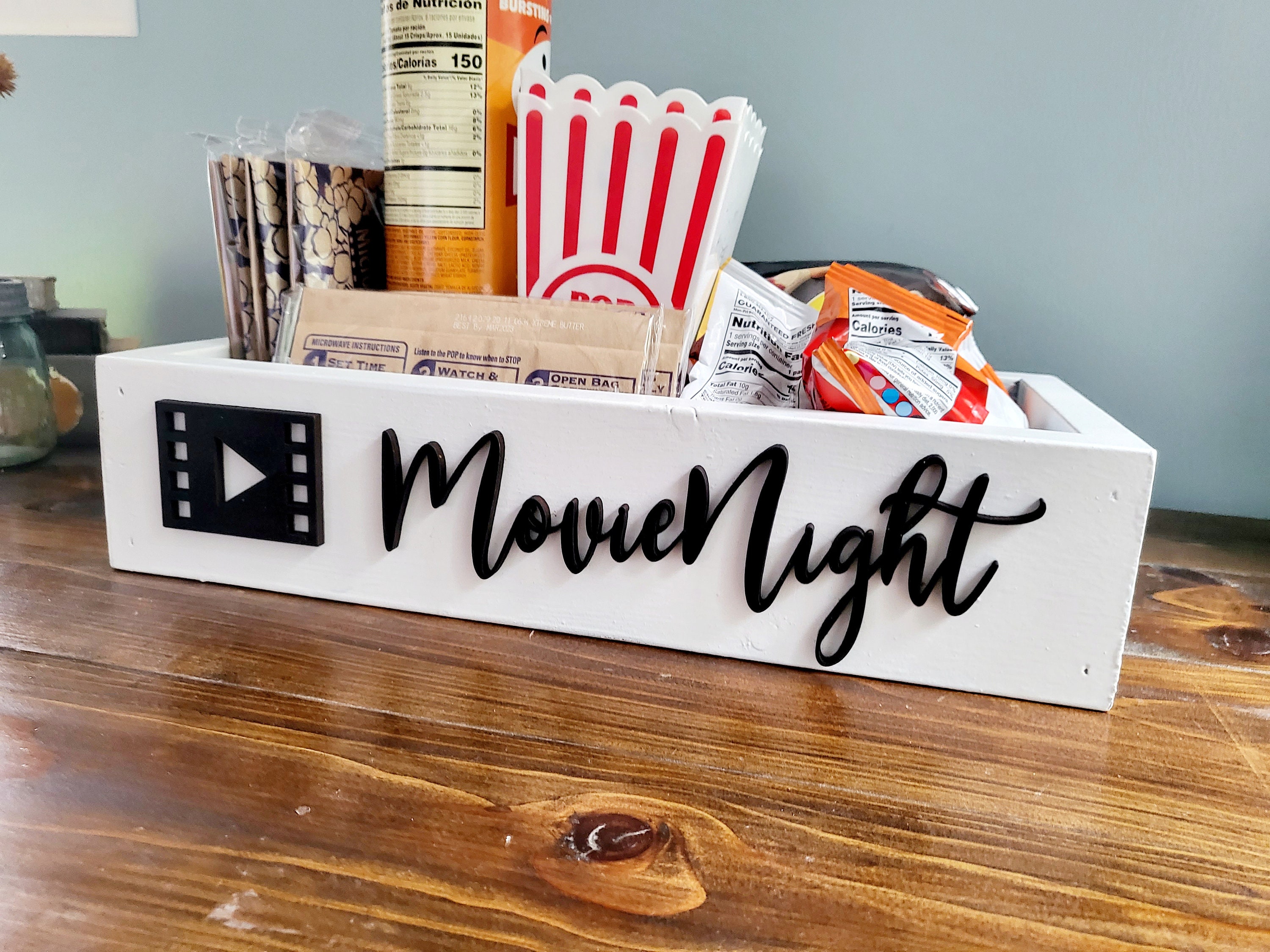 3D Movie Night Box - Movie Box - Candy Station - Candy Bar - Movies ...