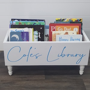 Personalized Book Storage Box - Baby Shower Gift - Book Box - Book ...