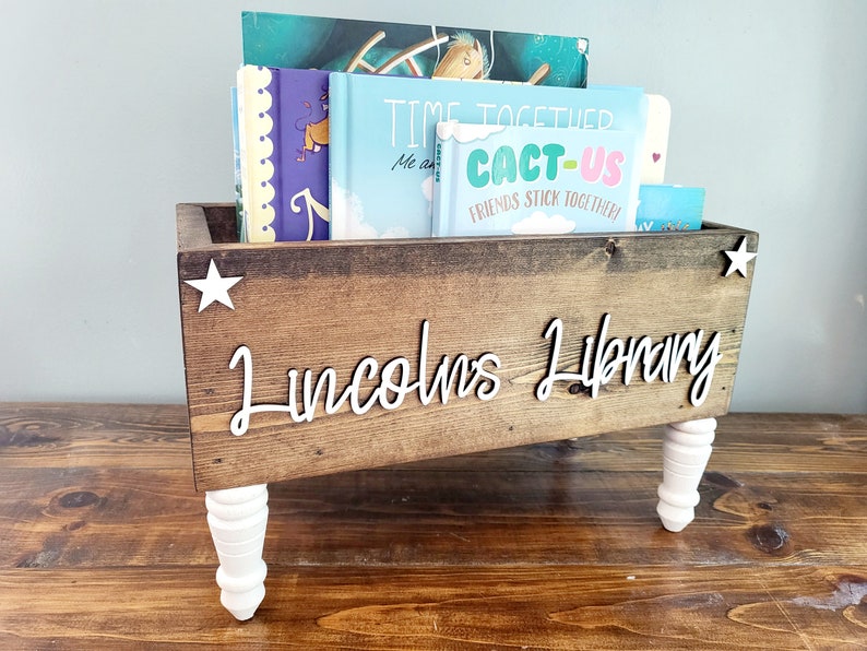Personalized Children's Library Box Baby Book Box Book - Etsy