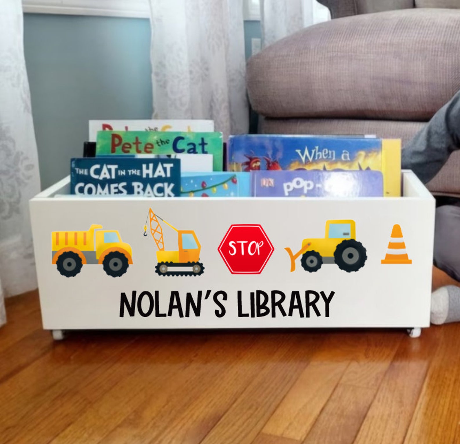 Personalized Book Box- Book Box - Book Storage - Kids Books - Book ...