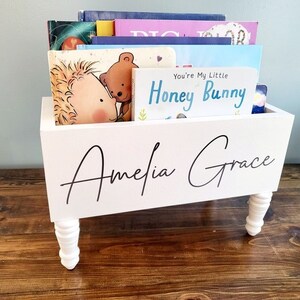 Personalized Book Storage Box - Baby Shower Gift - Book Box - Book ...
