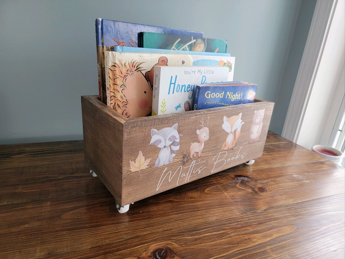 Personalized Woodland Book Library Box Book Box Book - Etsy