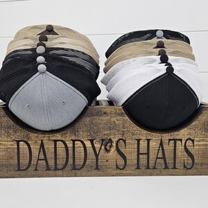 Double Wooden Hat Box, Wood Hat Box, Baseball Hat Holder, Hat Organizer ...