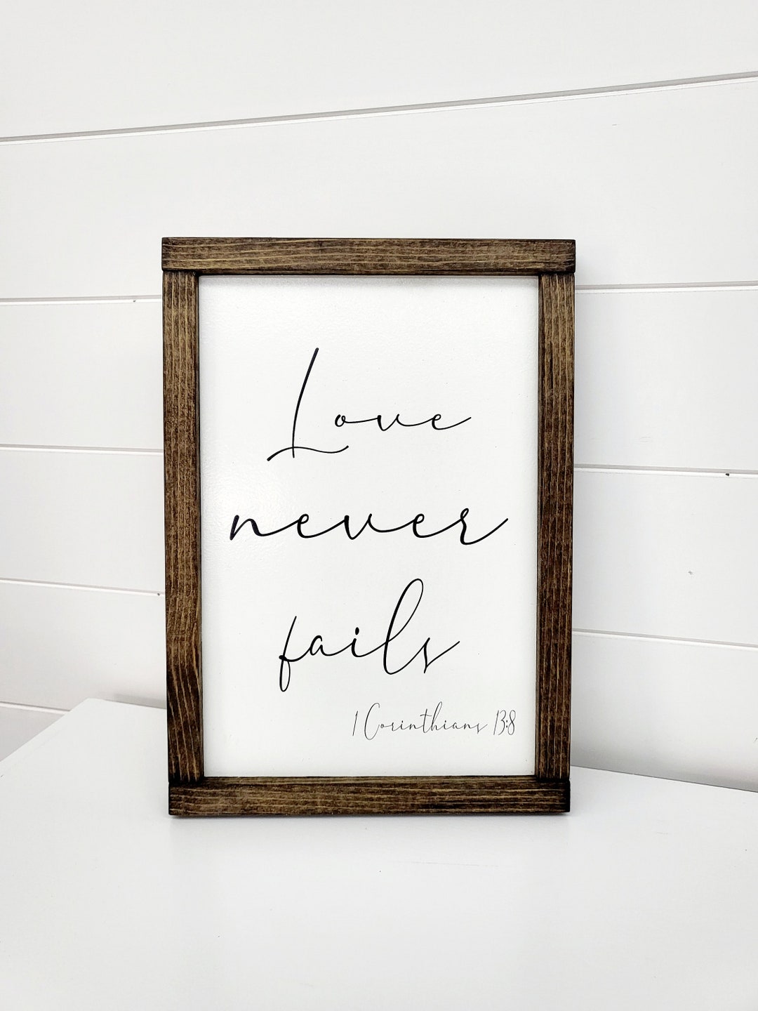 Love Never Fails Sign, Wedding Sign, Bedroom Wall Art, Couple Gifts ...