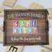 Game Night Tray - Game Storage - Gift Box - Personalized Tray- Family ...