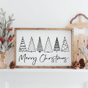 Merry Christmas Sign Boho Christmas Decor All I Want for - Etsy