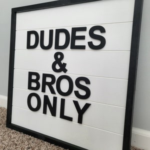 Boys Room Sign, Dudes & Bros, Playroom Sign, Game Room Sign, Playroom ...