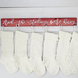 3D and the Stockings Were Hung Stocking Holder Sign, Mantel Decor ...