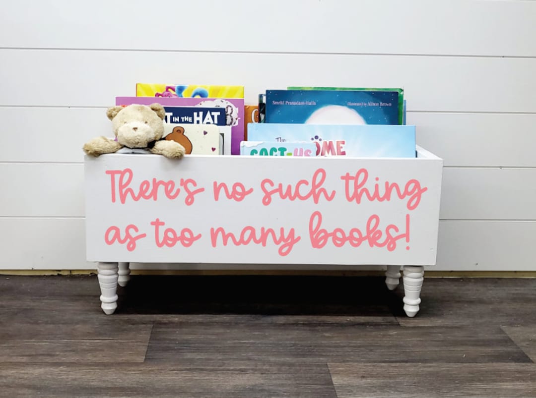 Children's Library Box, Baby Book Box, Book Storage, Nursery Storage ...