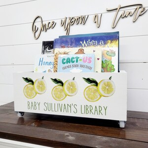 Personalized Children's Library Box, Baby Book Box, Book Storage ...