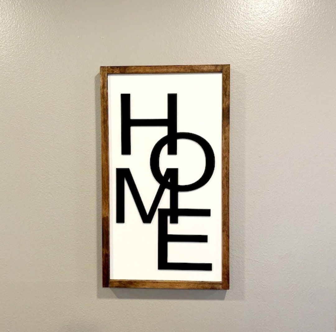 3D Home Sign Wall Hanging Sign Farmhouse Sign Rustic Home Sign Living ...