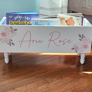 Children's Library Box, Baby Book Box, Book Storage, Nursery Storage ...