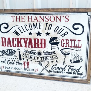 Personalized BBQ Sign - Backyard BBQ - Bbq Sign - Camping Station - Bbq ...