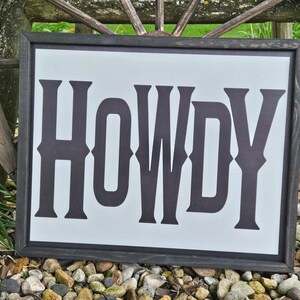 Howdy Wooden Frame Sign - Welcome Wood Sign - Western Decor - Western ...