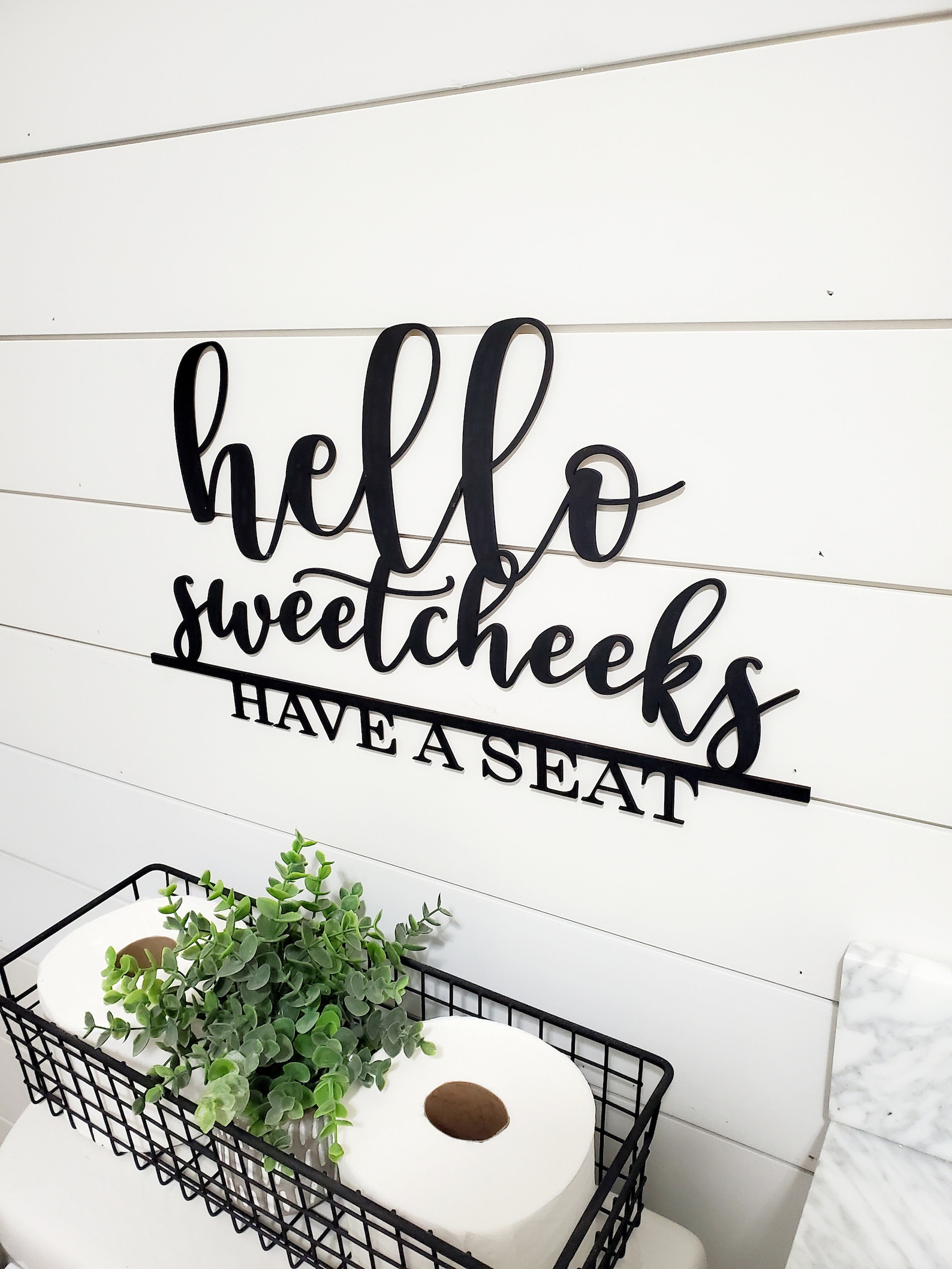 3d Hello Sweet Cheeks Sign | Over Toilet Sign | Bathroom Sign ...
