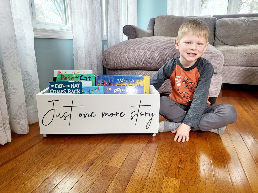 Just One More Story Book Bin Book Storage Books Toy Storage Bookcase ...