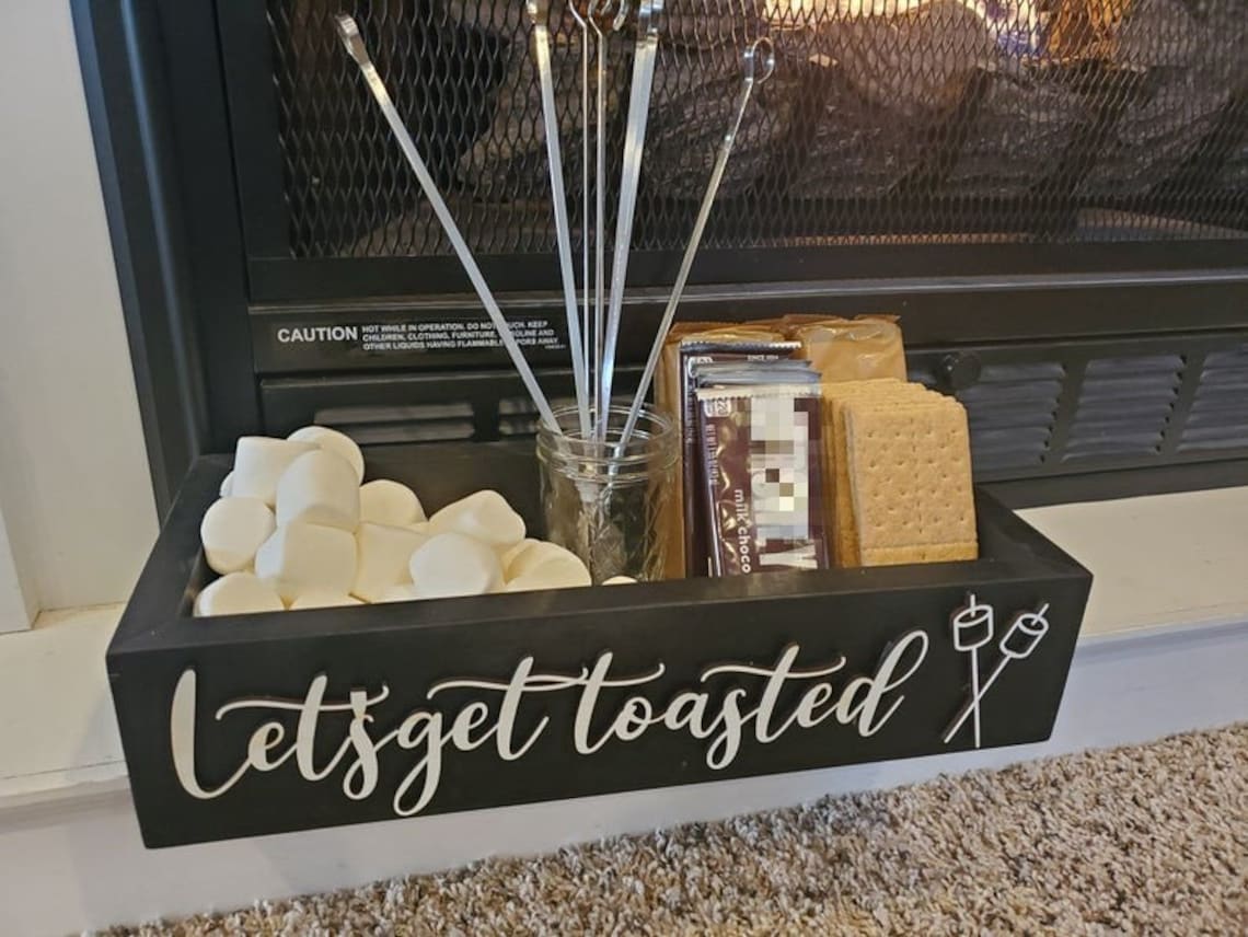 3D Smores Station Box Let's Get Toasted Smores Box | Etsy