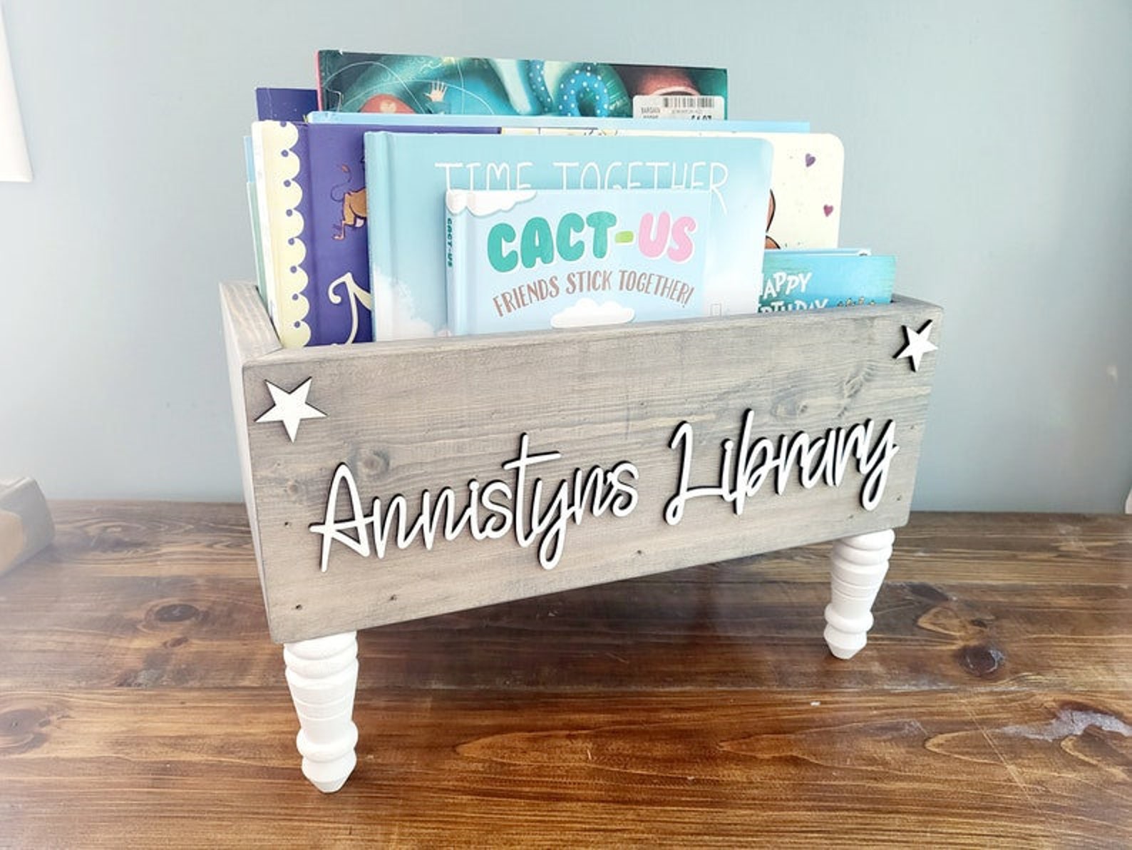 Personalized 3d Book Library Box- Book Box - Book Storage - Kids Books ...