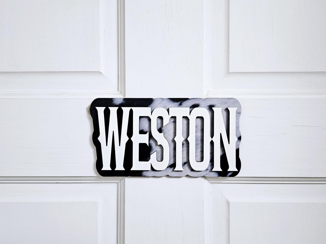 Western Themed Sign, Western Door Name Sign, Western Nursery Decor ...