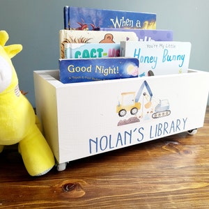 Personalized Book Library Box Book Box Book Storage Kids - Etsy