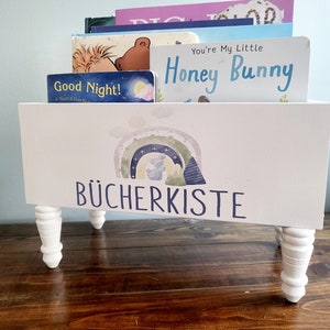 Personalized Mountain Book Library Box- Book Box - Book Storage - Kids ...