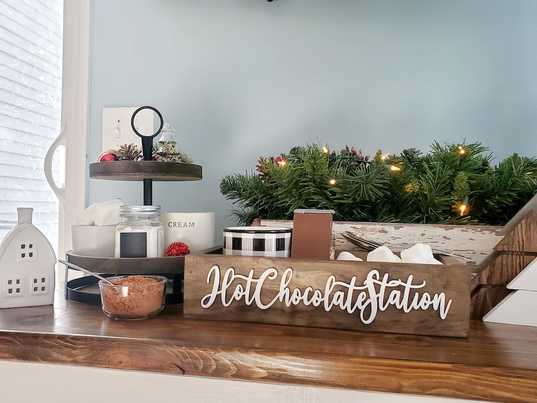 3D Hot Chocolate Station Box - Chocolate Box - Drink Station - Hot ...