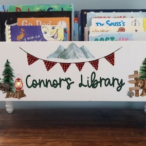 Personalized Library Box, Baby Book Box, Book Storage, Nursery Storage ...