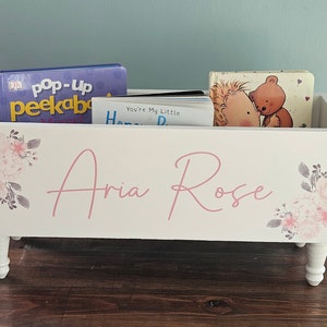 Children's Library Box, Baby Book Box, Book Storage, Nursery Storage ...