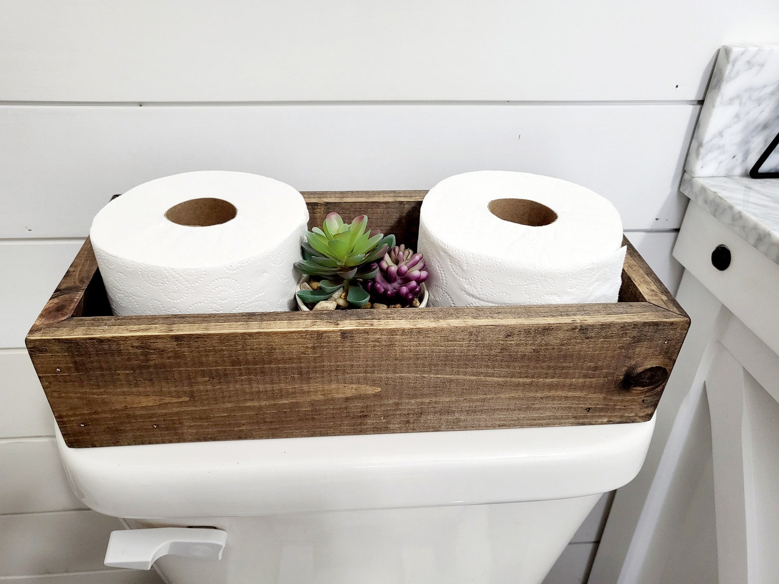 Rustic Toilet Paper Holder Farmhouse Bathroom Decor Wooden - Etsy