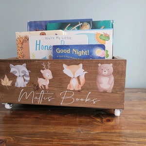 Personalized Woodland Book Library Box Book Box Book - Etsy
