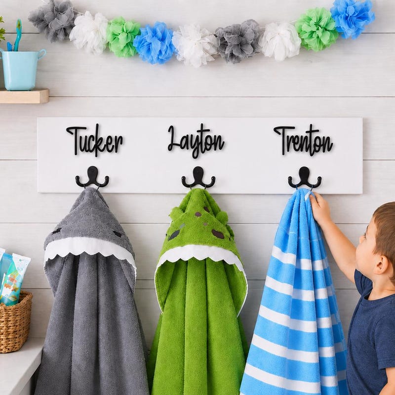 Wall Wood Towel Hooks - Etsy