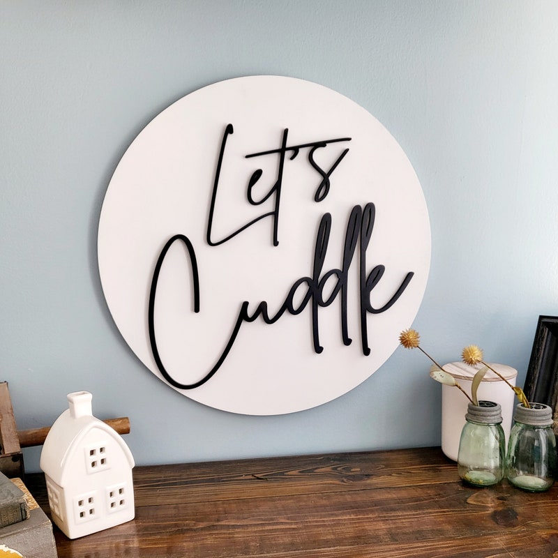 Lets Cuddle Sign - Etsy
