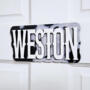 Western Themed Sign, Western Door Name Sign, Western Nursery Decor ...