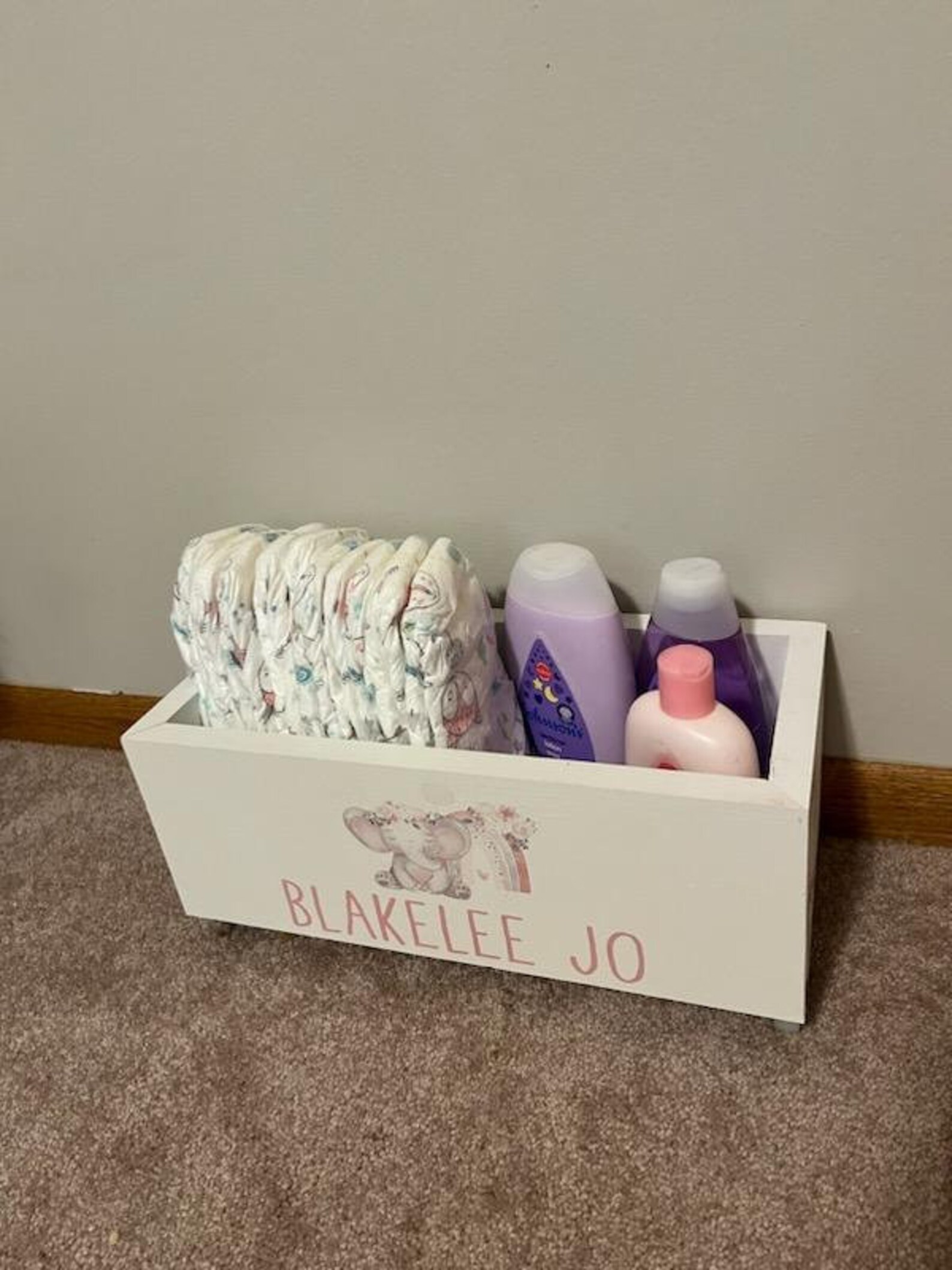 Diaper Crate Kids Library Box Book Storage Nursery Storage - Etsy