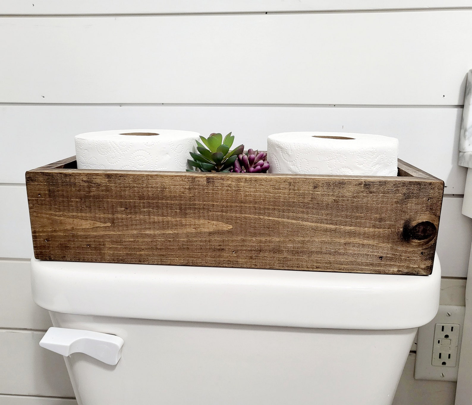 Rustic Toilet Paper Holder Farmhouse Bathroom Decor Wooden - Etsy