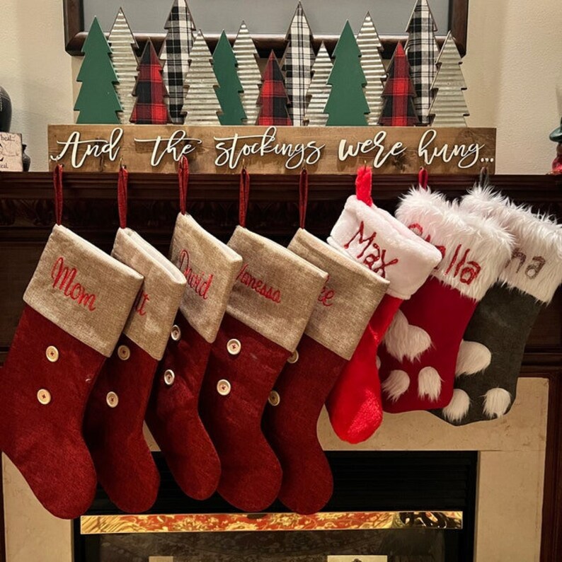 3D and the Stockings Were Hung Stocking Holder Box Mantel - Etsy