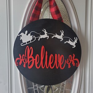 18 3D Santa Believe Door Sign Christmas Vacation Sign Christmas Sign ...