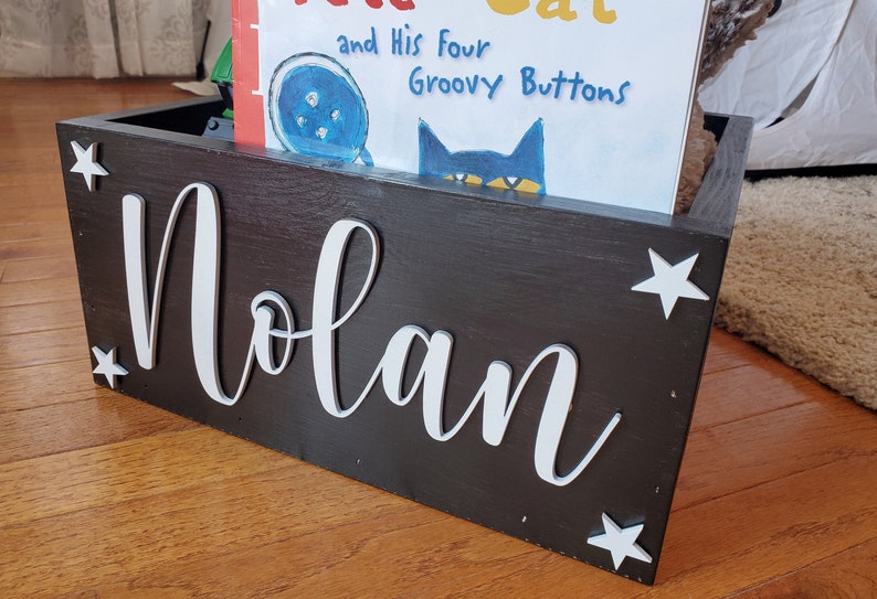 Personalized 3d Toy Box Book Box Book Storage Kids Books | Etsy