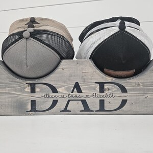 Double Wooden Hat Box, Wood Hat Box, Baseball Hat Holder, Hat Organizer ...