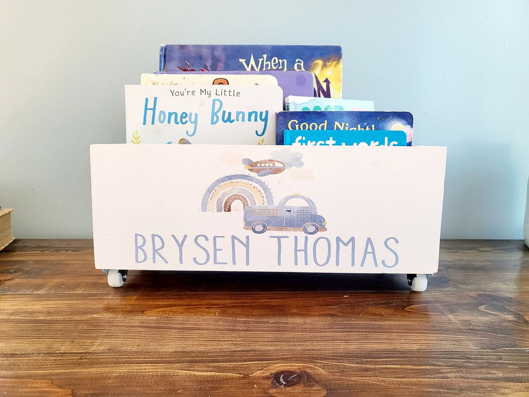 Personalized Book Library Box Book Box Book Storage Kids - Etsy
