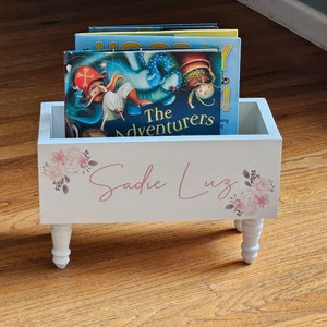 Children's Library Box, Baby Book Box, Book Storage, Nursery Storage ...