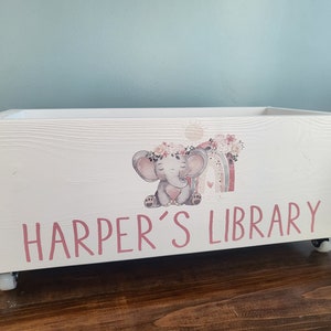 Kids Library Box, Baby Book Box, Book Storage, Nursery Storage, Baby ...